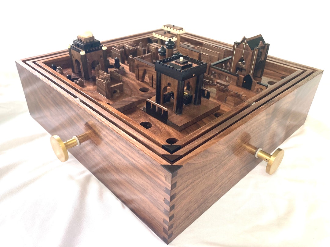 Wood Labyrinth Maze Game - Etsy
