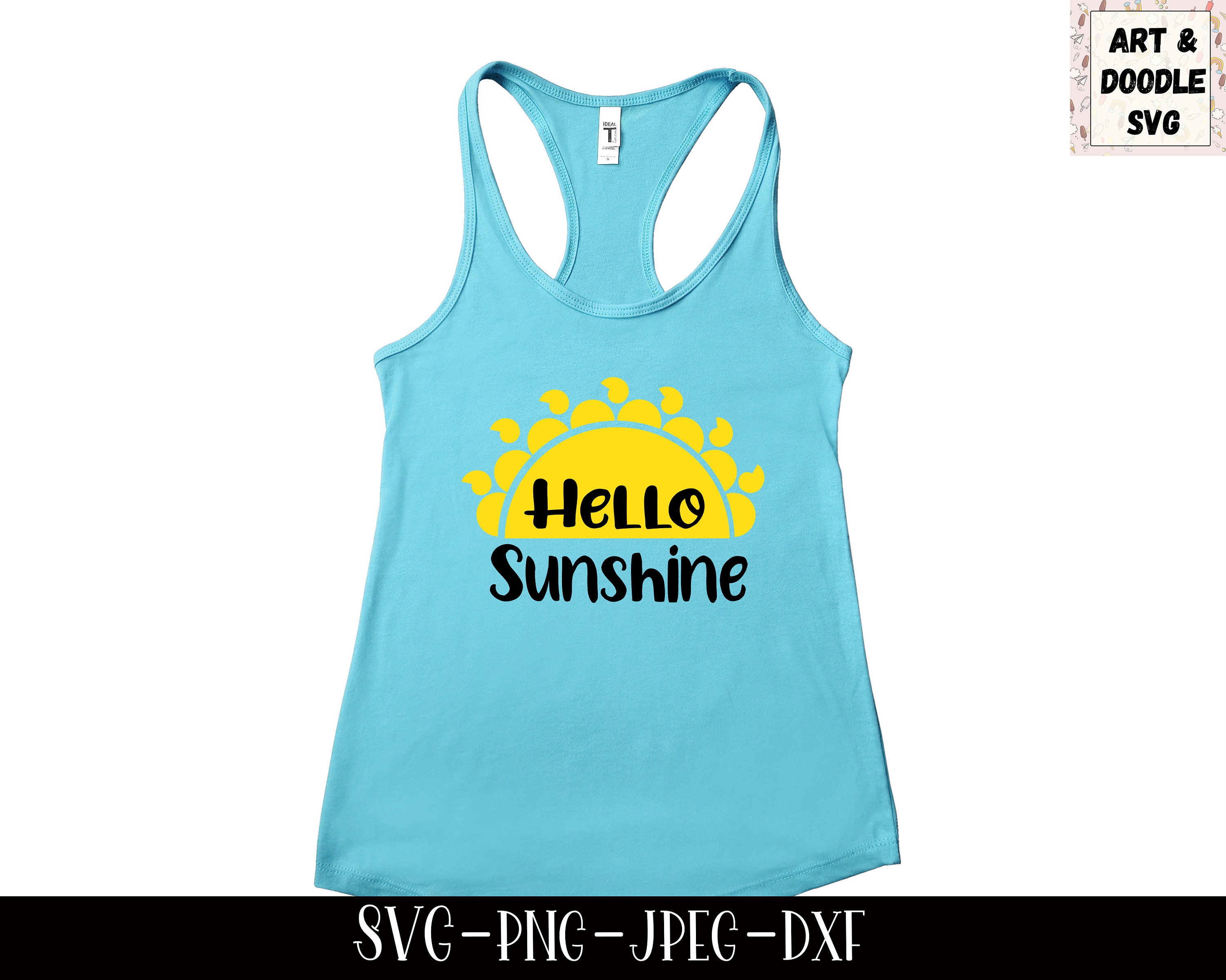 Hello Sunshine Cut File, Sun Cut File Svg Dxf Eps Png Silhouette Cricut ...