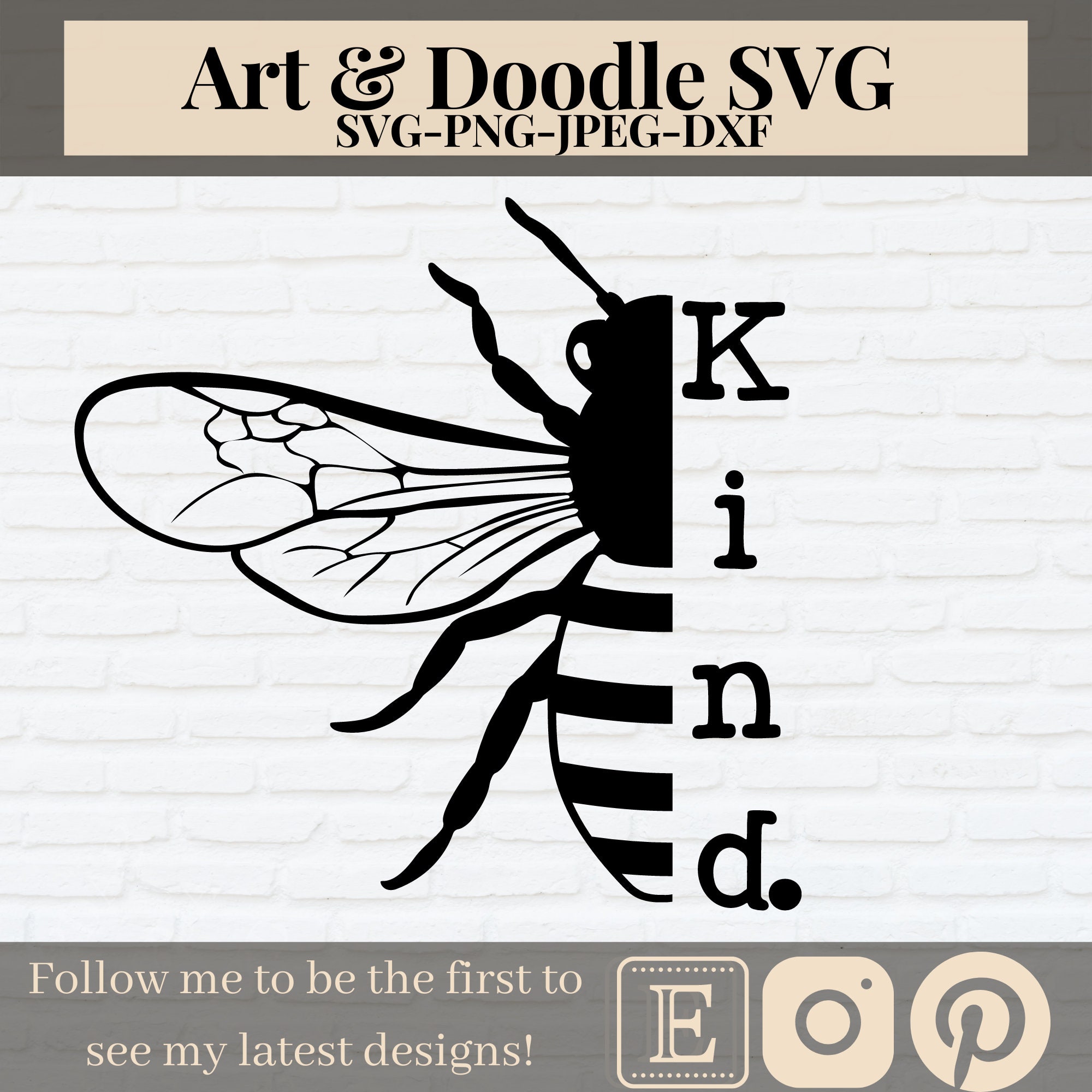 Bee Kind SVG Be Kind Motivational Quote SVG Bumble Bee PNG | Etsy