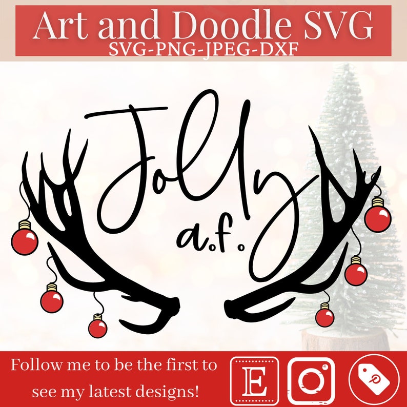 Navidad SVG, Jolly Af SVG, DXF, Svg, Jpeg, Png - Etsy México