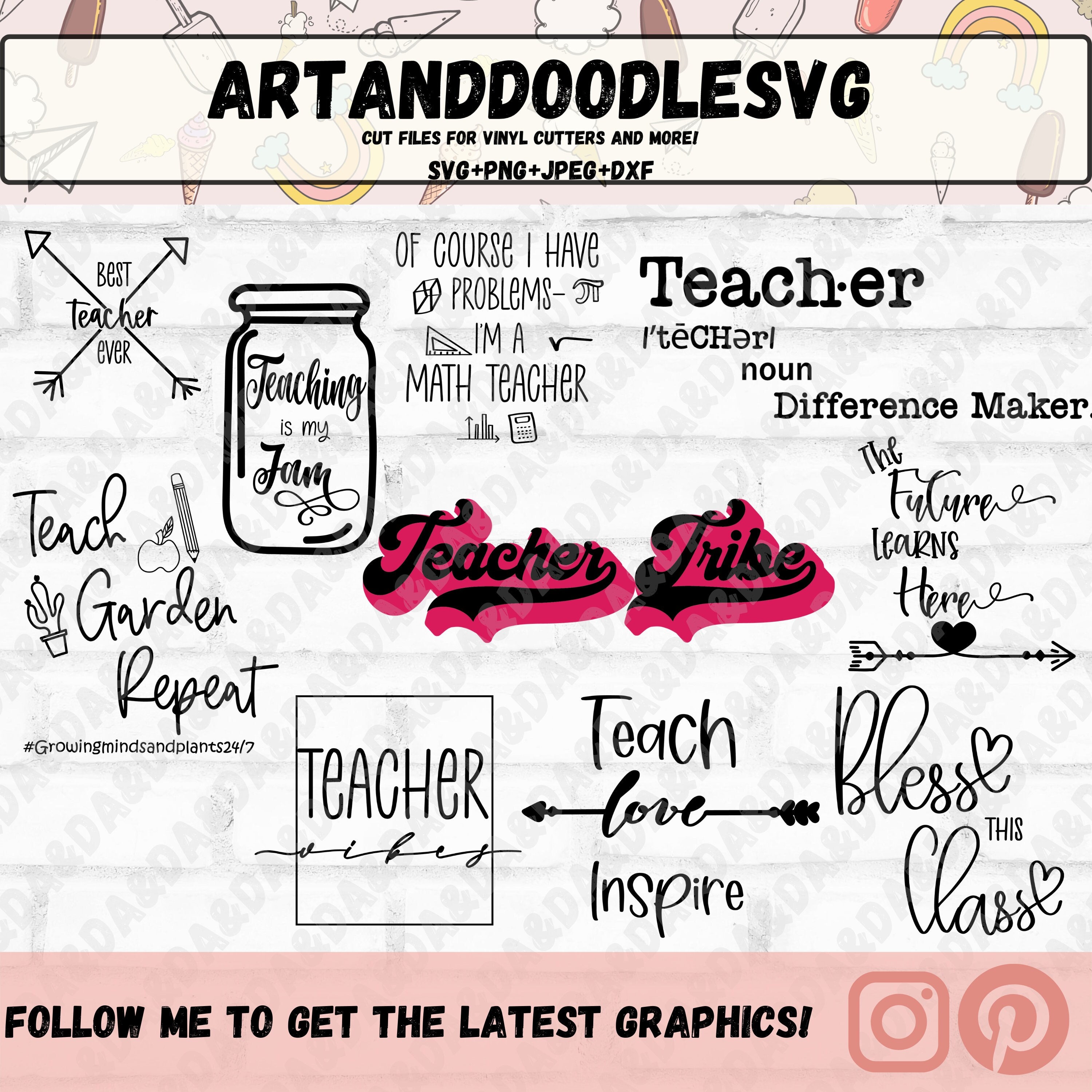 Teacher SVG Bundle Teacher SVG Svg Files for Cricut-teacher SVG for ...