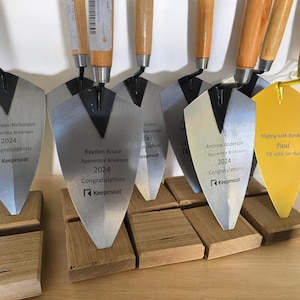 Golden Trowel , Customised Bricklayers Trowel - Etsy