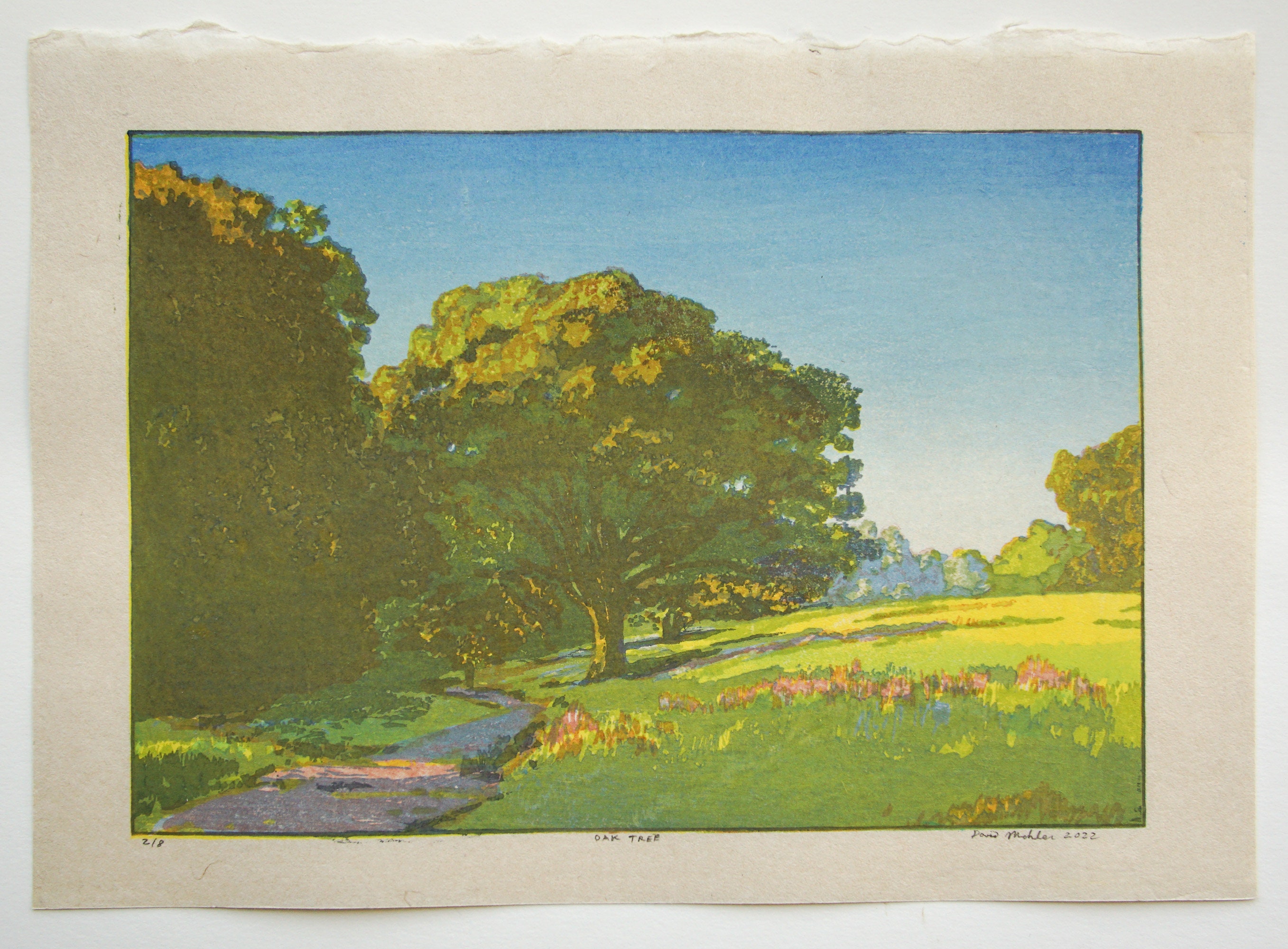 Original Handmade Woodblock Print: "oak Tree" - Etsy