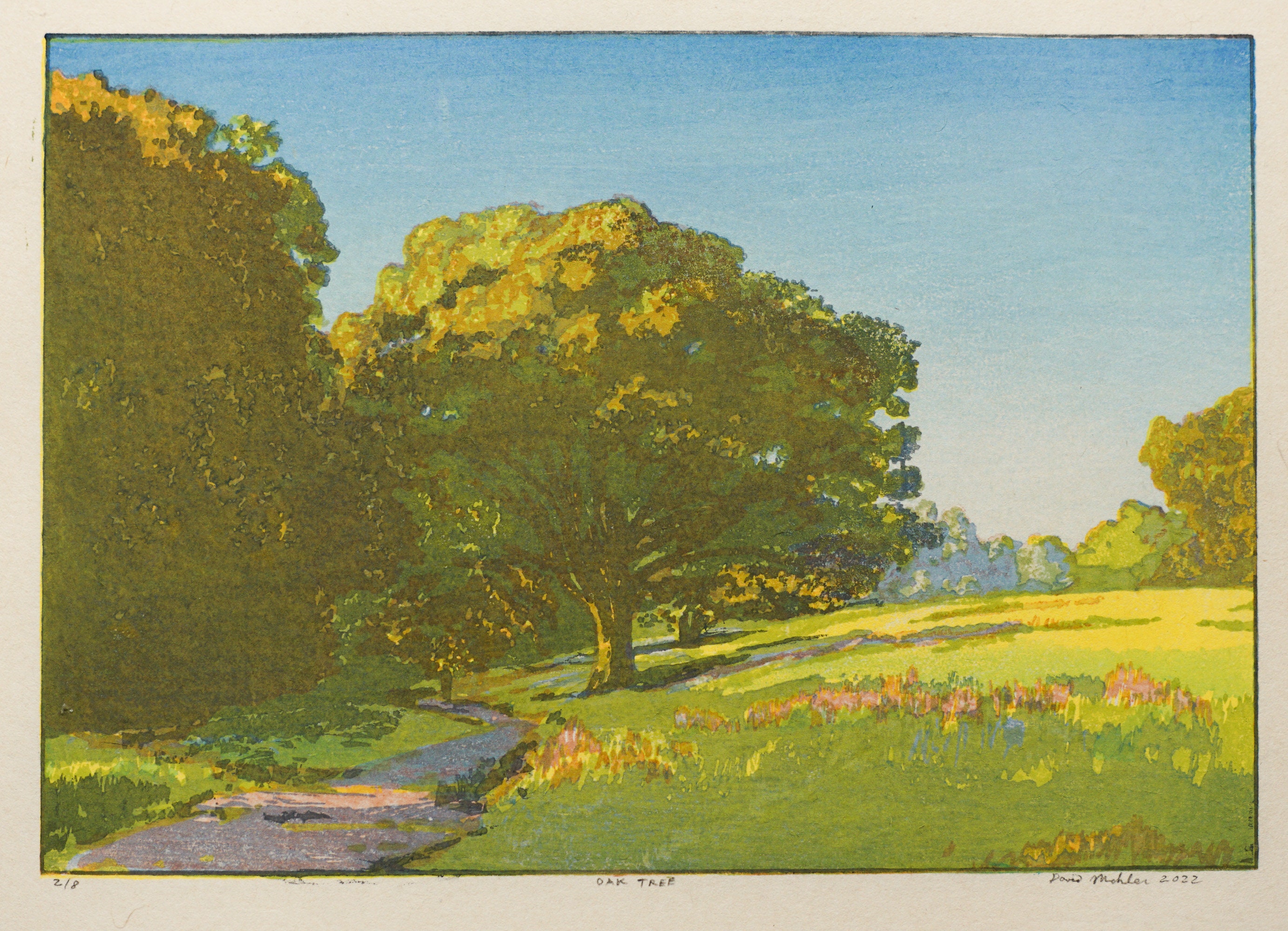 Original Handmade Woodblock Print: "oak Tree" - Etsy