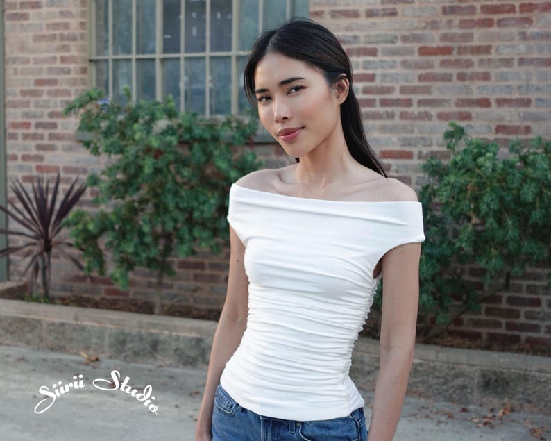 Off-shoulder Top Sewing Pattern PDF | Instant Download | Print at Home ...