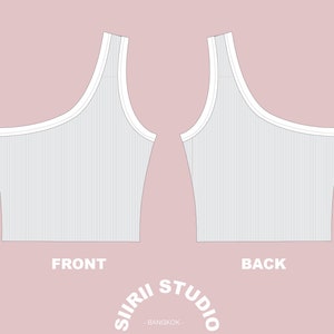 Basic One-shoulder Top Sewing Pattern PDF | Instant Download | Print at ...