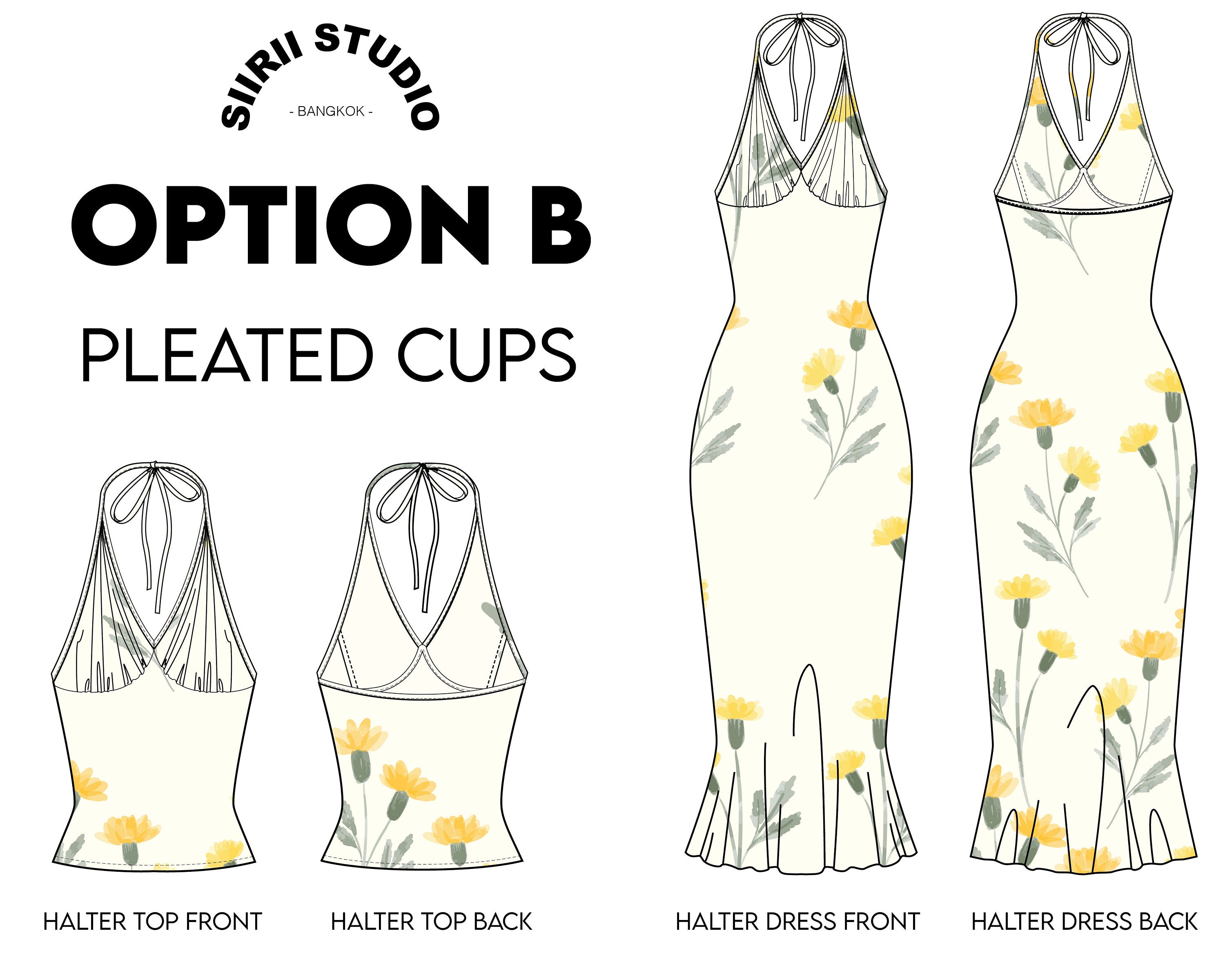 Halter Top & Dress Sewing Pattern PDF | Instant Download | Print at ...