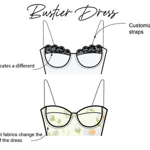 Bustier Dress Sewing Pattern PDF | Instant Download | Print at Home ...