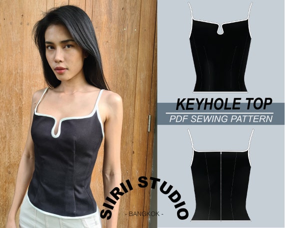 Keyhole Top Sewing Pattern PDF Instant download Print at | Etsy