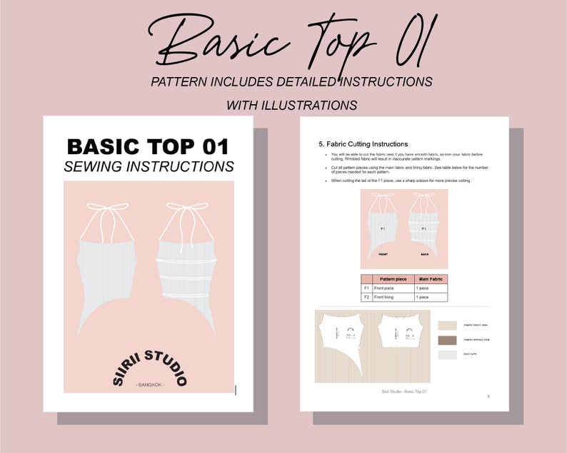 Basic Strap Top Sewing Pattern PDF Instant Download Print - Etsy