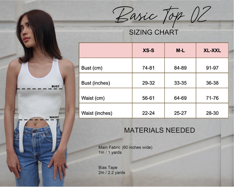 Basic Tank Top Sewing Pattern PDF | Instant Download | Print at Home ...