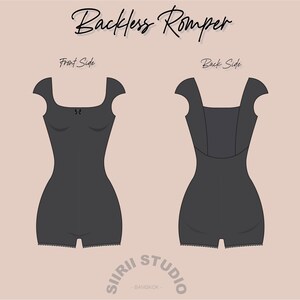 Backless Romper Sewing Pattern PDF Instant Download Print at Home Size ...