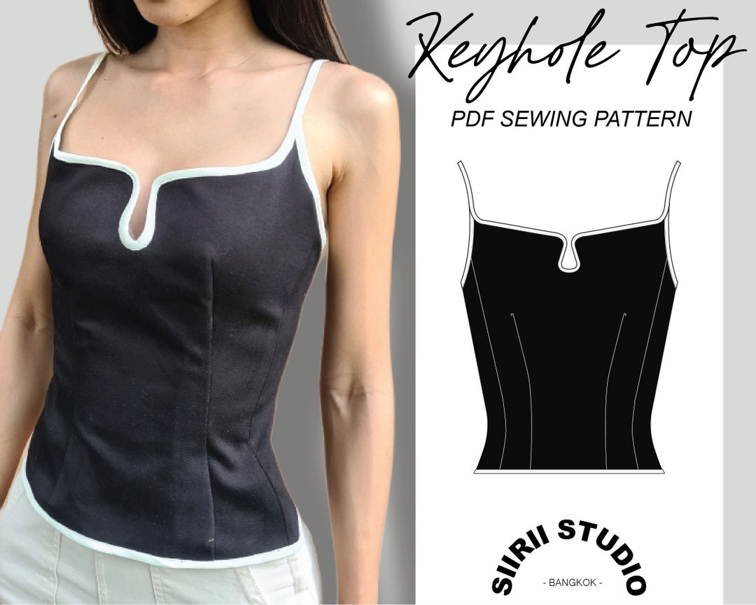 Keyhole Top Sewing Pattern PDF | Instant Download | Print at Home ...