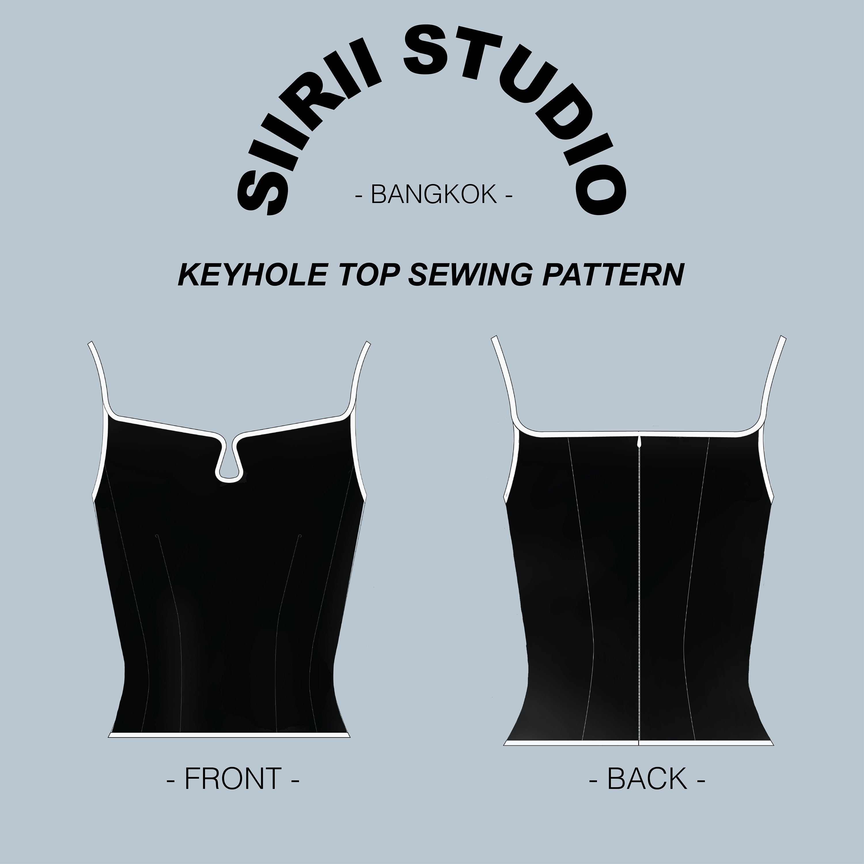 Keyhole Top Sewing Pattern PDF Instant Download Print at | Etsy