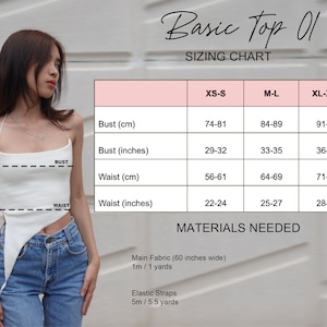 Basic Strap Top Sewing Pattern PDF | Instant Download | Print at Home ...