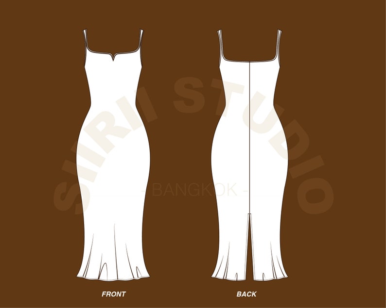 Heart Neckline Top & Dress Sewing Pattern PDF | Instant Download ...