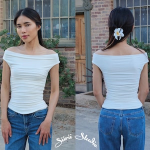 Off-shoulder Top Sewing Pattern PDF | Instant Download | Print at Home ...