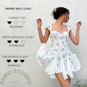 Godet Dress Sewing Pattern PDF | Instant Download | Print at Home ...