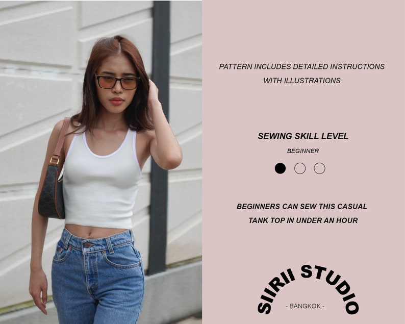Basic Tank Top Sewing Pattern PDF Instant Download Print - Etsy