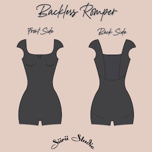 Backless Romper Sewing Pattern Pdf Instant Download Print At Home