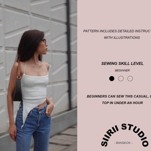 Basic Strap Top Sewing Pattern PDF | Instant Download | Print at Home ...