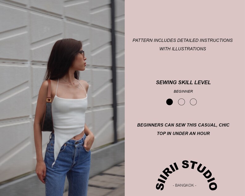 Basic Strap Top Sewing Pattern PDF Instant Download Print - Etsy