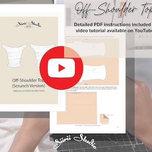 Off-shoulder Top Sewing Pattern PDF | Instant Download | Print at Home ...
