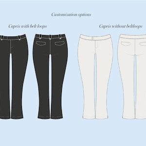 Capri Pants Sewing Pattern PDF | Instant Download | Print at Home ...