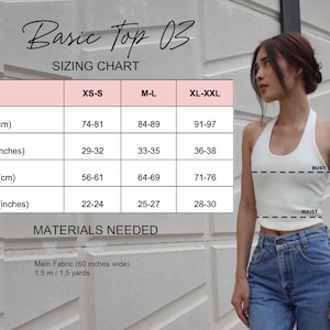 Basic Halter Top Sewing Pattern PDF | Instant Download | Print at Home ...