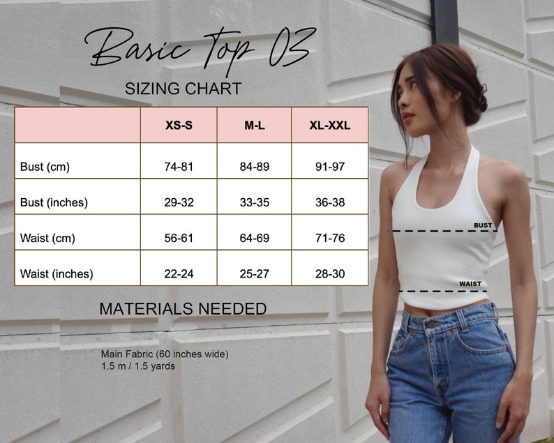 Basic Halter Top Sewing Pattern PDF | Instant Download | Print at Home ...