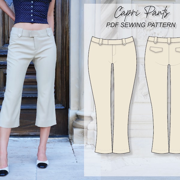 Capri Pants Pattern - Etsy