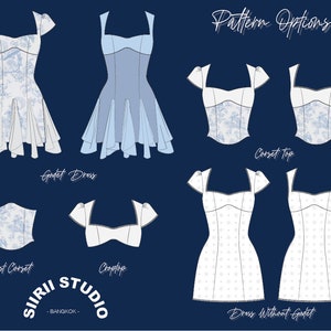 Godet Dress Sewing Pattern PDF | Instant Download | Print at Home ...