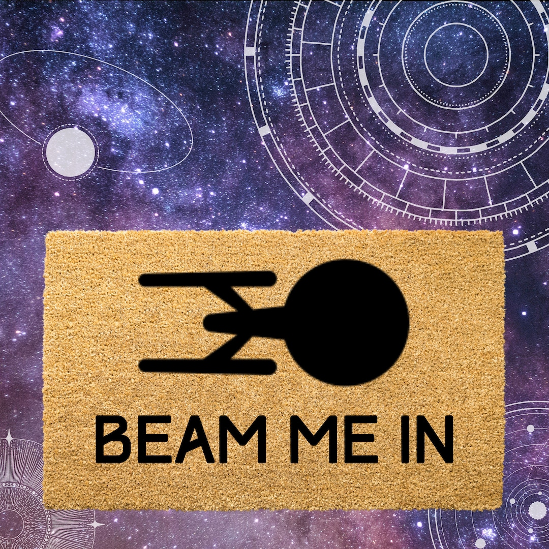 Beam Me in Starship Welcome Mat - Etsy