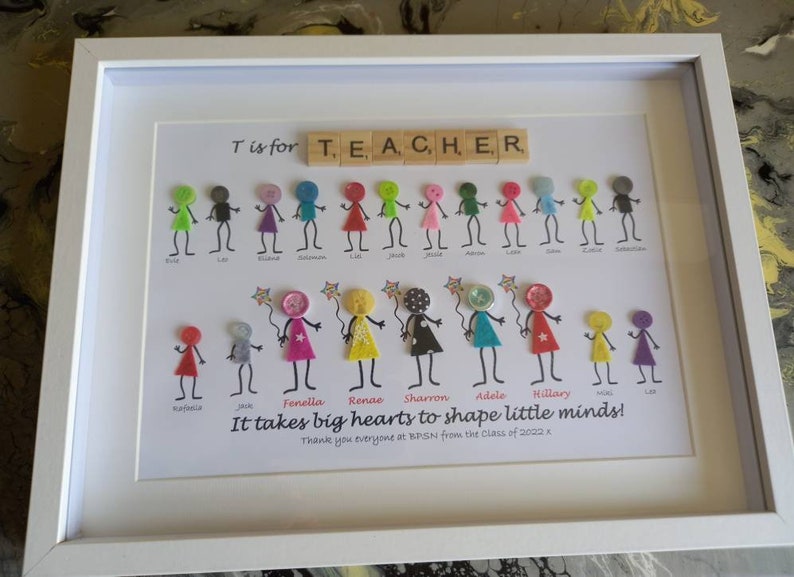 Thank You Teacher, Best Teacher Gift, From All of the Class, Button ...