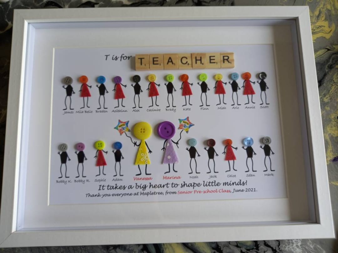 Thank You Teacher, Best Teacher Gift, From All of the Class, Button ...
