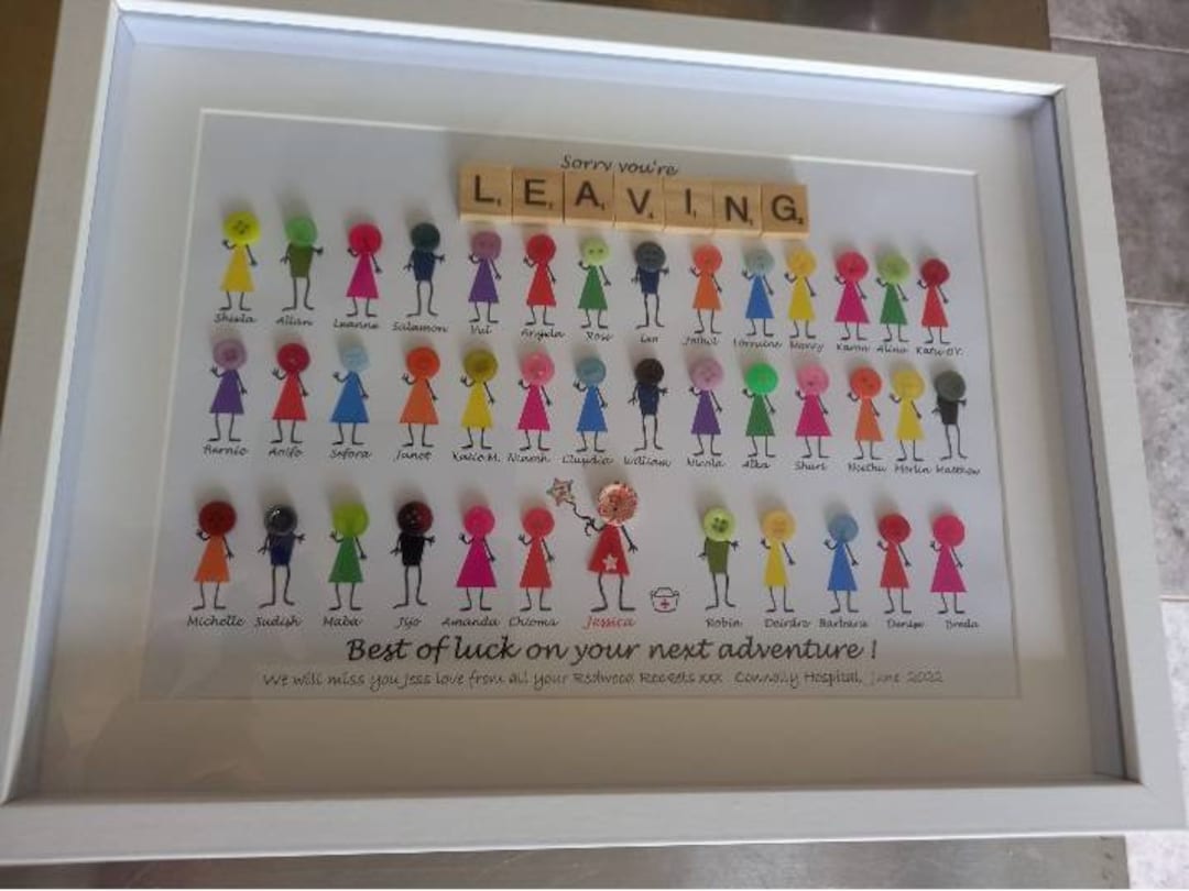 Personalised Retirement Leaving Extra Large Picture Gift, Gift for ...
