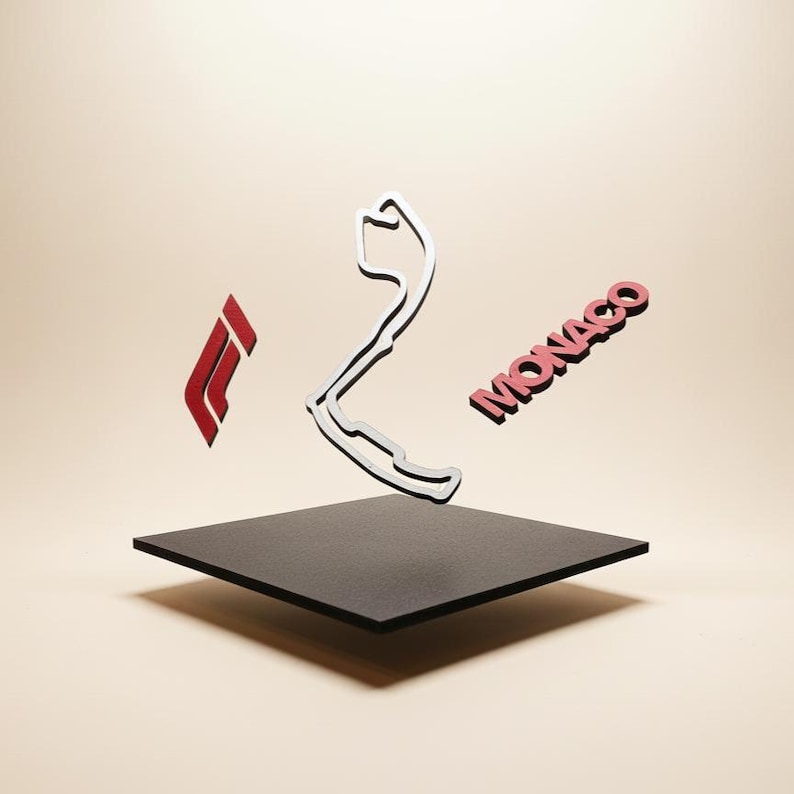 F1 Wooden Wall Decor - Circuit - F1 Logo and City Name Embossed - Gift ...