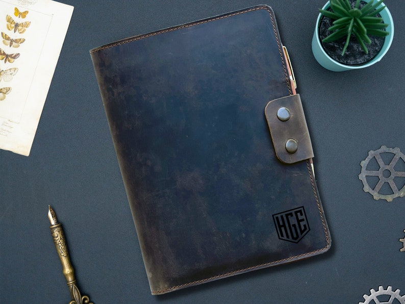 Personalized Leather Journal, Refillable A5 Journal, Full Grain Leather ...