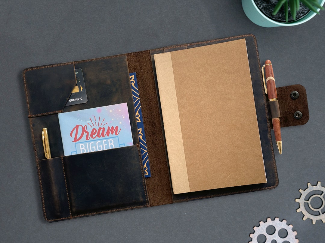 Personalized Leather Journal, Refillable A5 Journal Cover, Leather ...