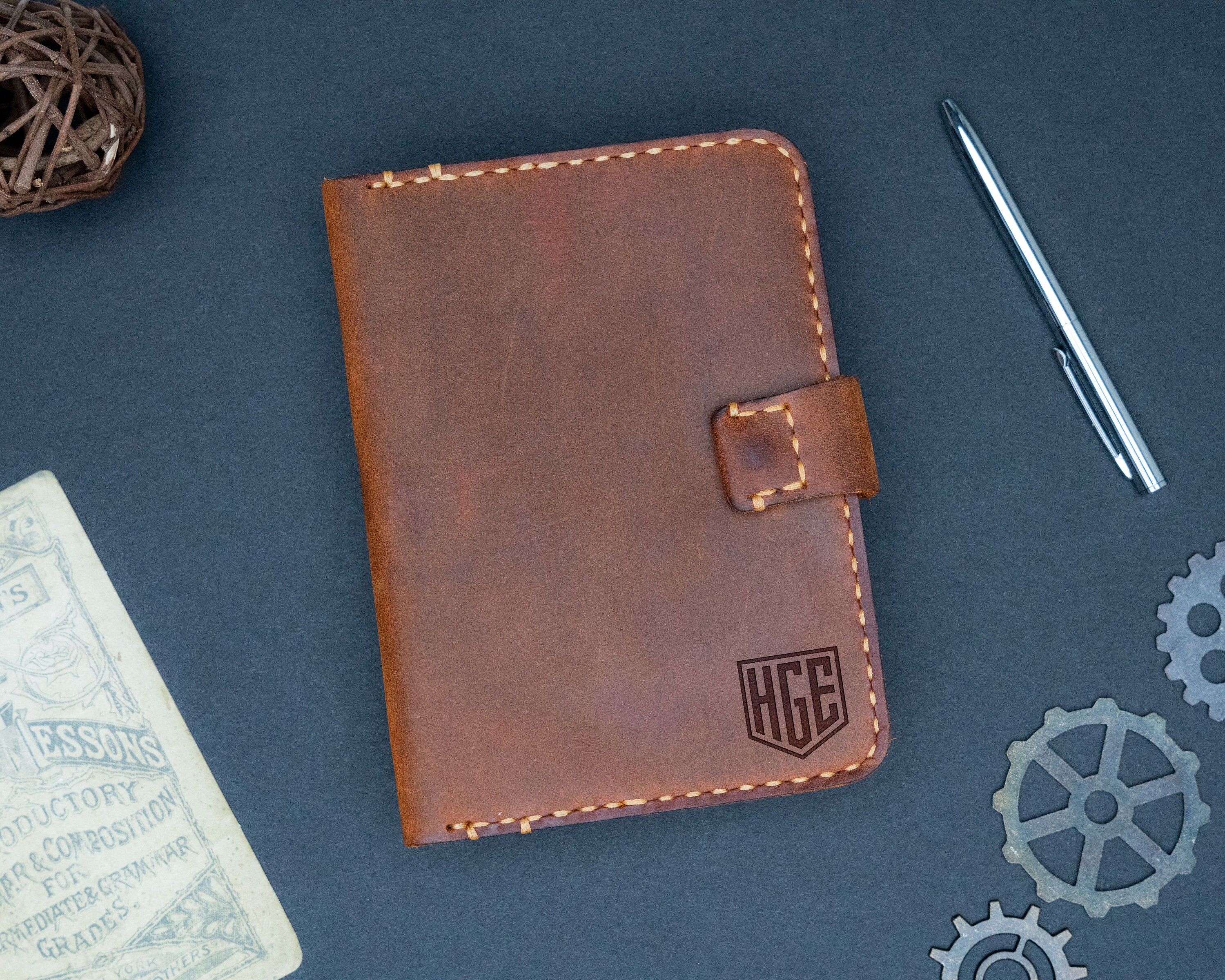 Leather Field Notes Cover Personalized Handsewn Travel | Etsy