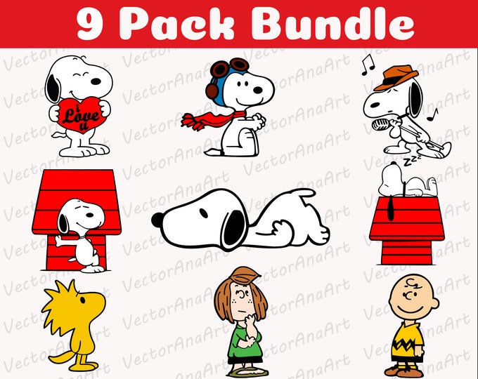 Snoopy SVG Grouped Svg Layered SVG Cricut Cutting File - Etsy