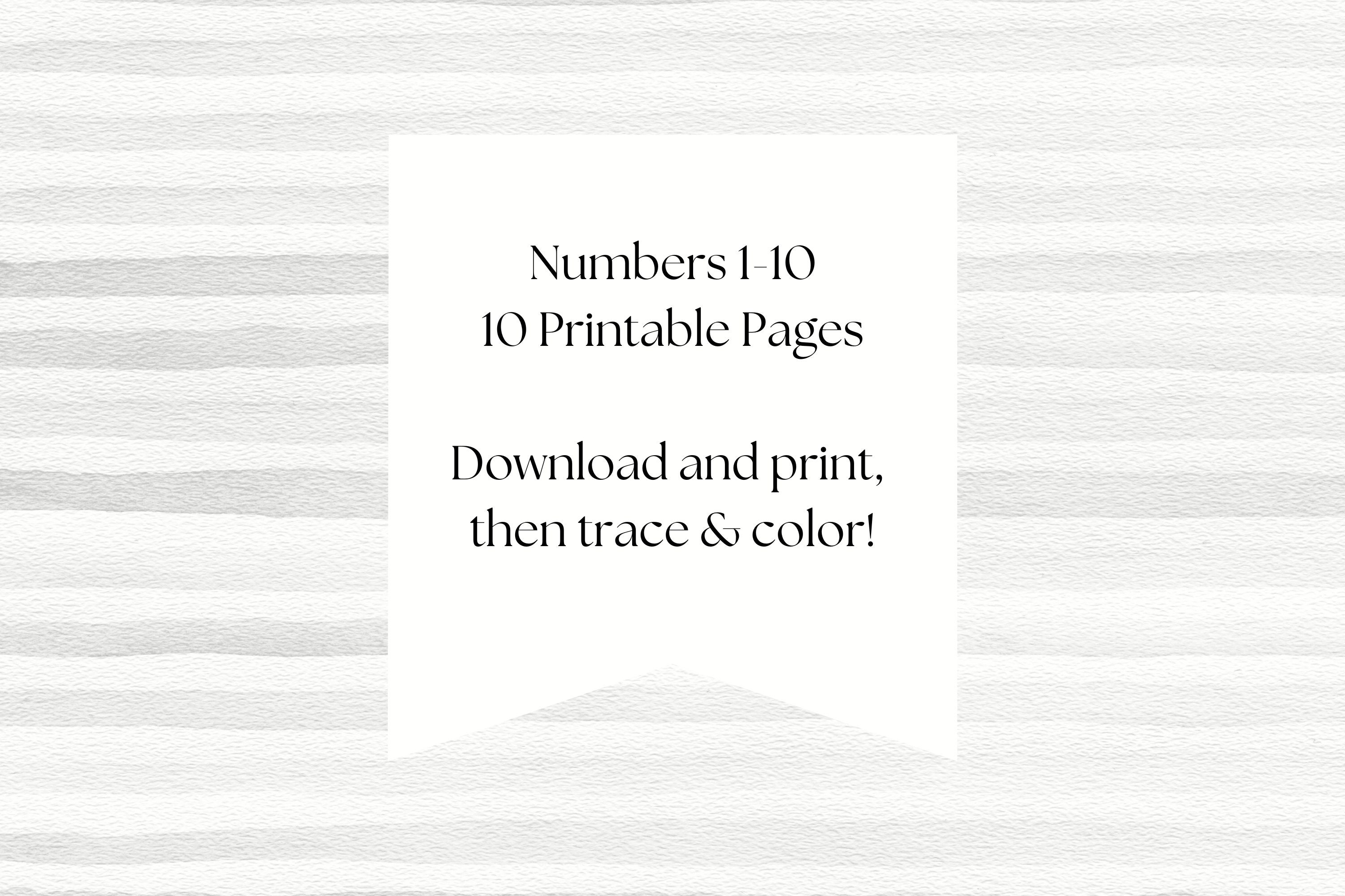 Numbers 1-10 Tracing and Coloring Pages | Trace Numbers 1-10 | 10 ...