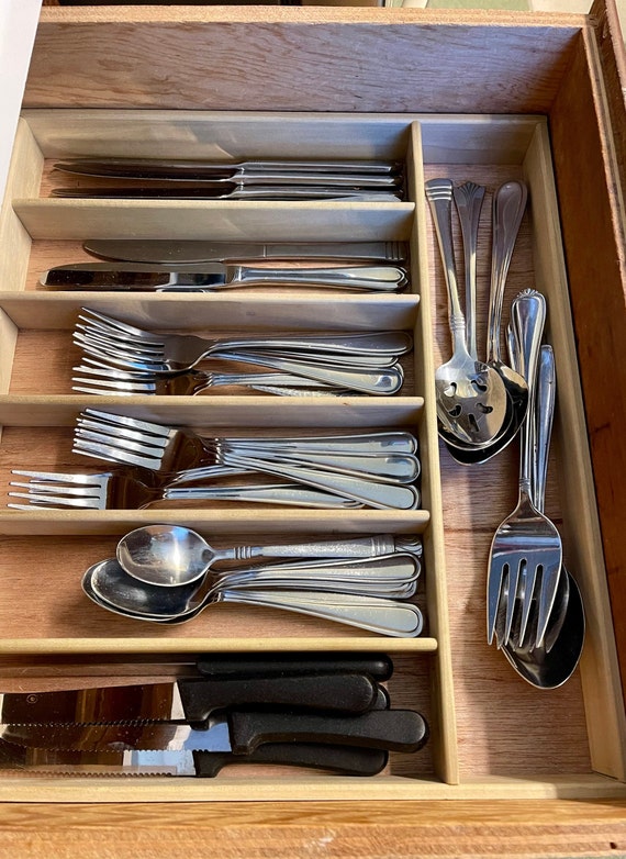 Silverware organizer custom made to fit any drawer size. | Etsy
