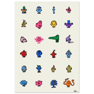 Hand Sketched Mr Men Print - Etsy