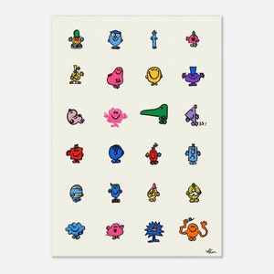 Hand Sketched Mr Men Print - Etsy