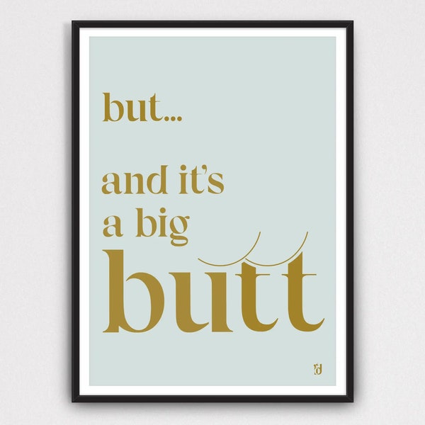 Big Butt Poster - Etsy