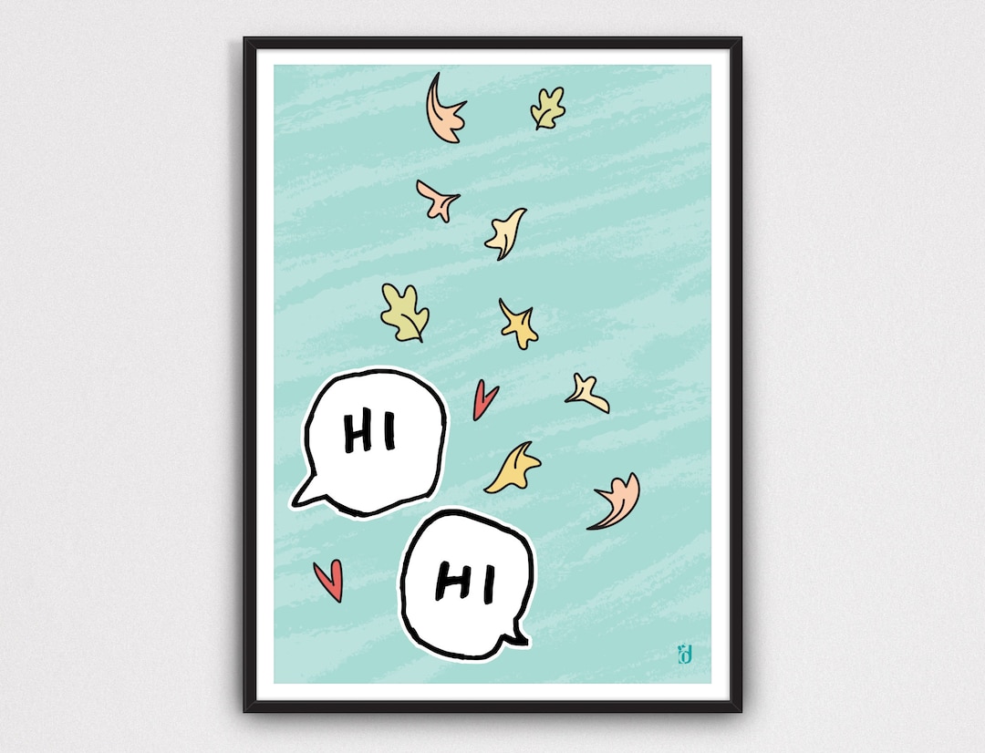 Heartstopper Leaves Hi Hi Print, Speech Bubble Nick & Charlie Art Print ...