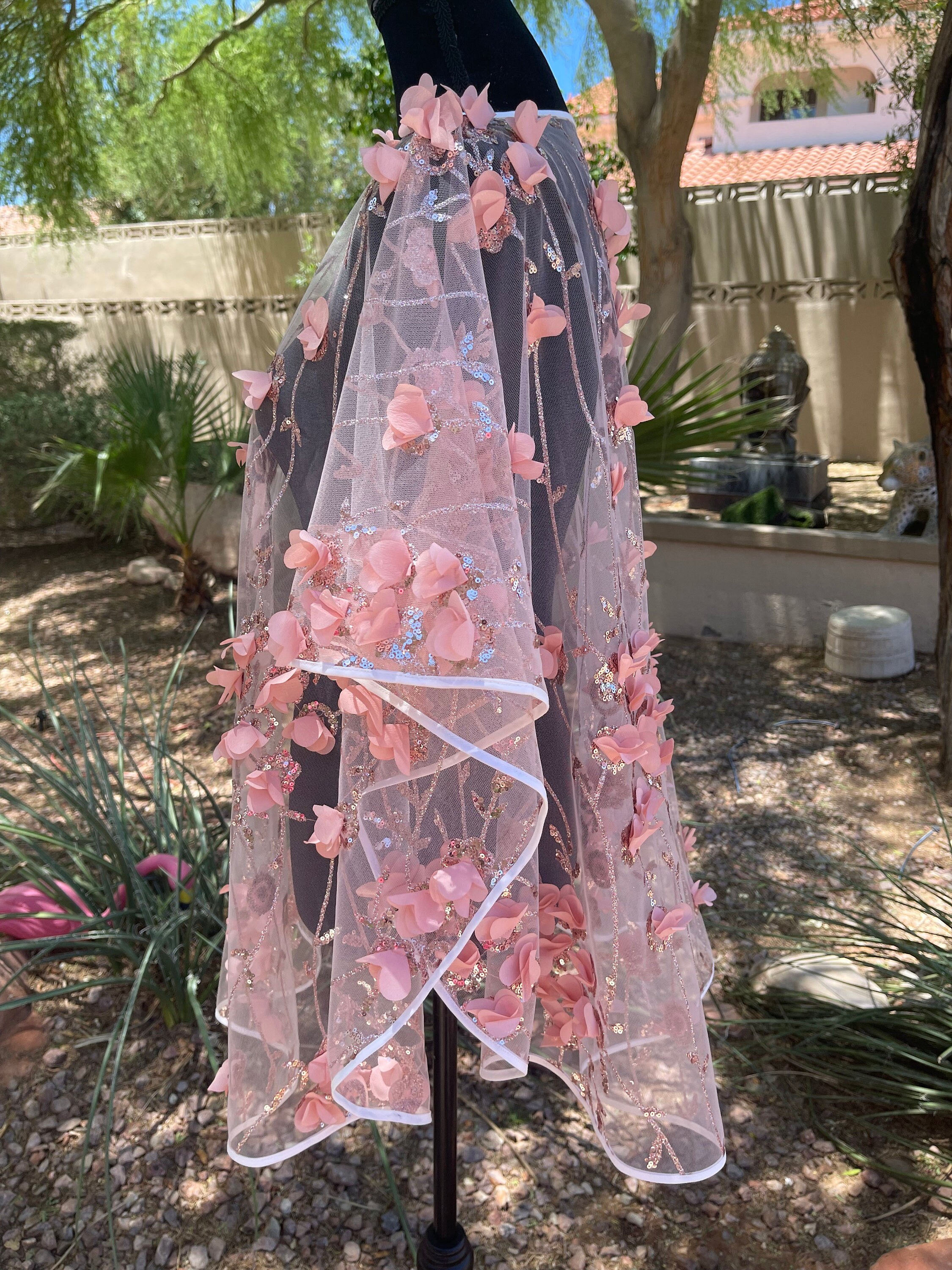 Designer Tulle Capelet - Pool Party Cape - Beach Cover up - Embroidered ...