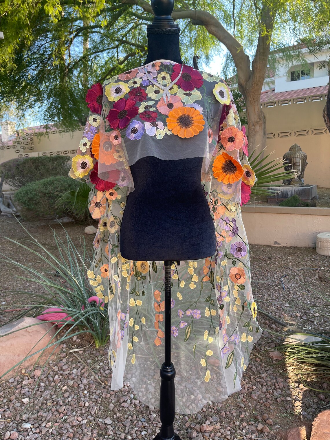 Designer Cape Women Cape Long Capelet Wedding Veil Bridesmaid Floral ...