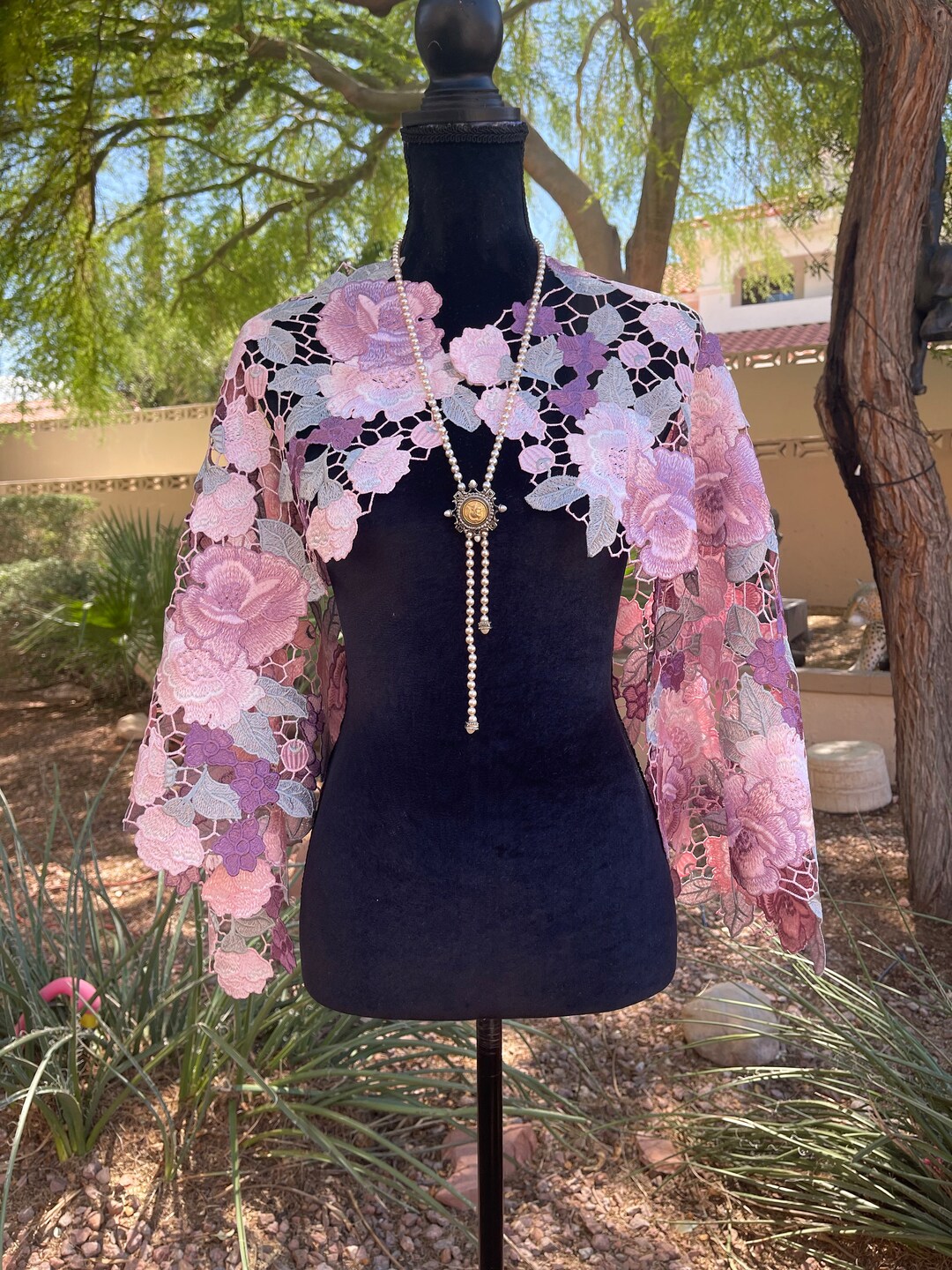 Barbie Capelet Embroidered Cape Evening Cape Summer Lace Cape Crochet ...